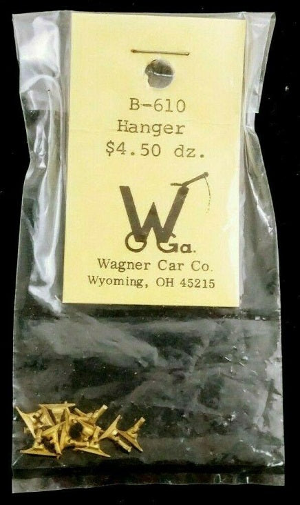 Wagner Car Co. B-610 HO Overhead Wire Hanger Trolley Brass (Pack of 12 ...