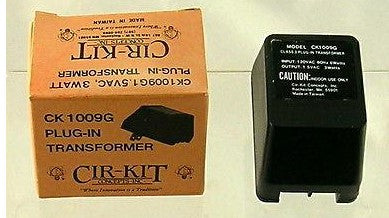 Cir-Kit Concepts CK1009G Plug In Transformer 1 1/2 VAC, 3 Watt – Trainz