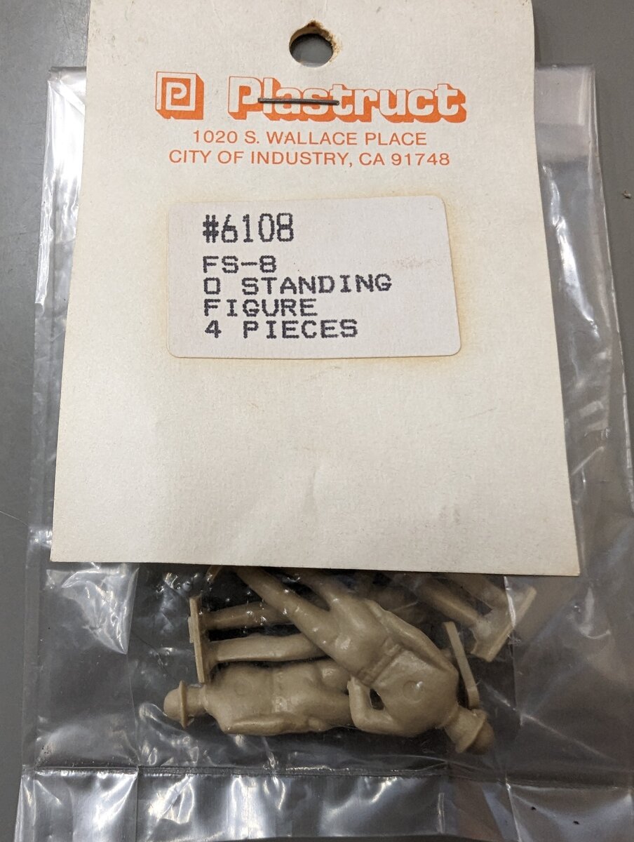 Plastruct 6108 O FS-8 Standing Plastic Unpainted Figures (Set of 4 ...