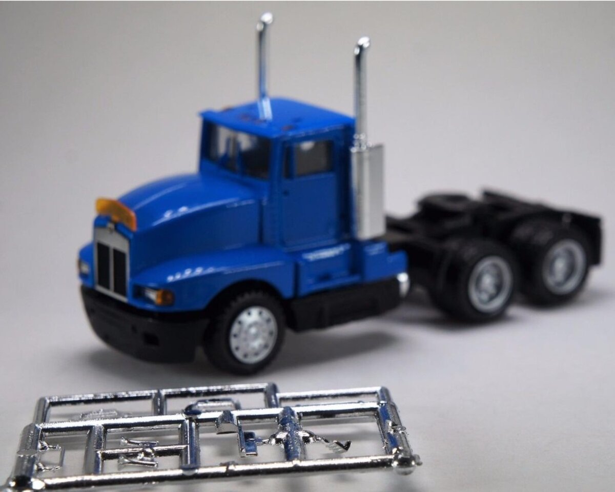 Promotex 15290 HO Herpa Blue Kenworth T-600 2 Axle Day Cab Tractor Kit ...