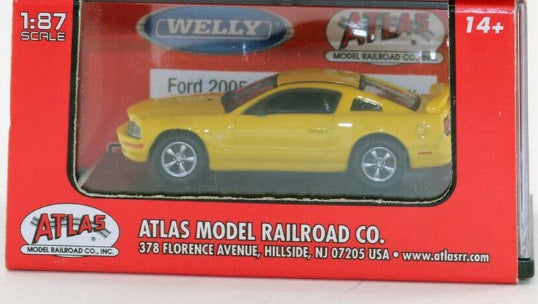 Atlas 30000056 HO Welly Collection Yellow 2005 Ford Mustang GT – Trainz
