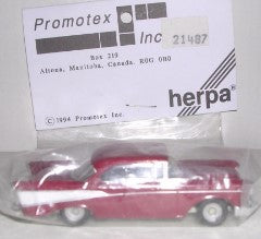 Promotex 21487 HO 1957 Maroon Chevrolet Bel-Air Hardtop Coupe – Trainz