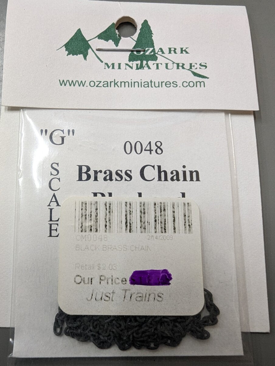 Ozark Miniatures 0048 G Scale Blackened Brass Chain – Trainz