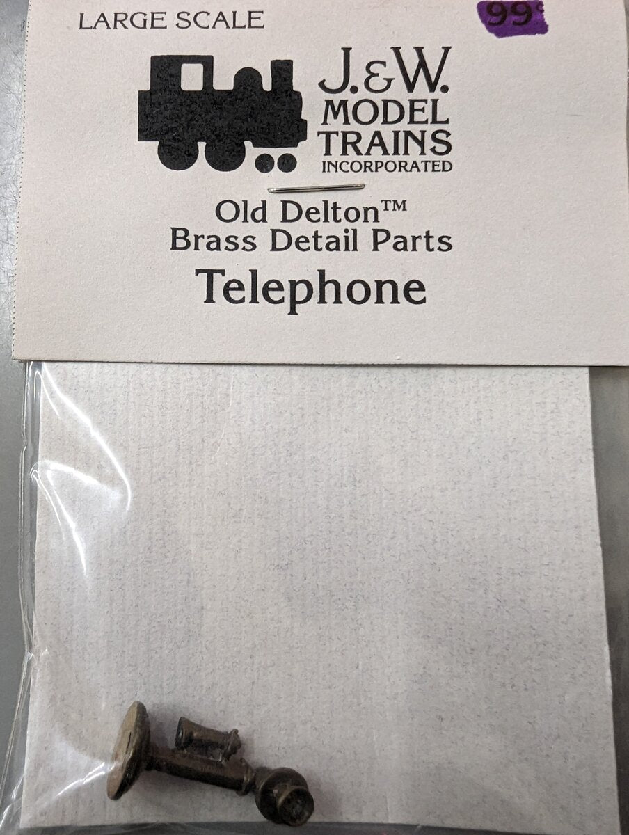 J&W Model Trains 99 G Scale Old Delton Brass Detail Parts Telephone ...