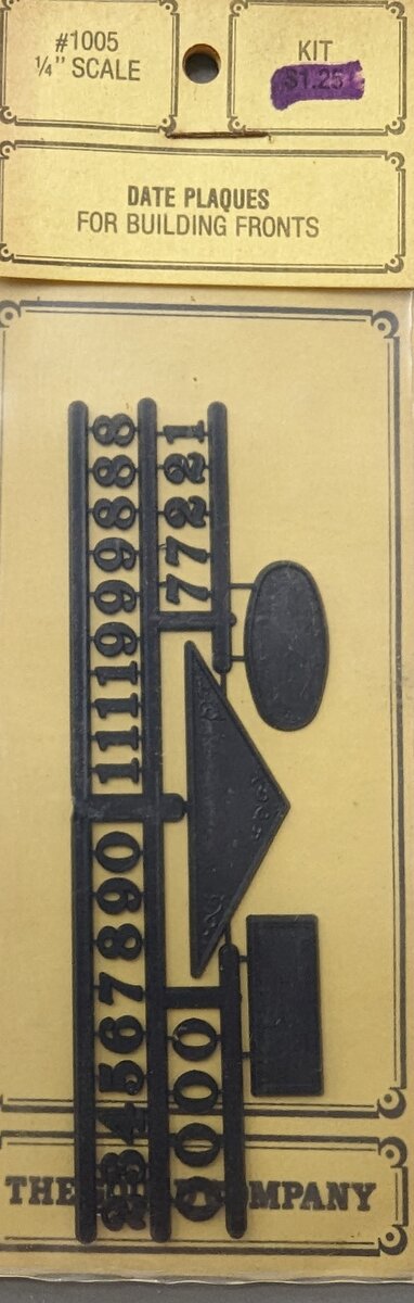 The Gould Co 1005 O Scale Date Plaques For Building Fronts – Trainz