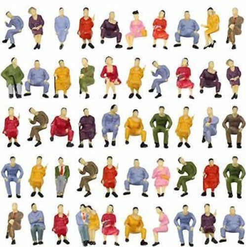 Evemodel P4302 O Scale Seated People Railway (Pack of 100) – Trainz