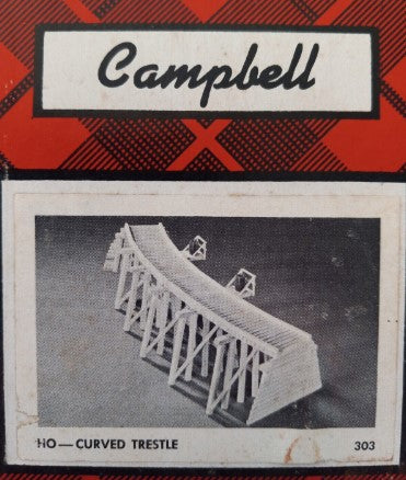 Campbell Scale Models 303-695 HO Curved Trestle Open Deck Building Kit ...