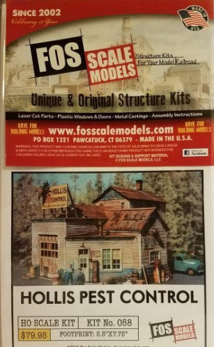 FOS Scale Limited 058 HO Hollis Pest Control Laser Cut Model Kit – Trainz