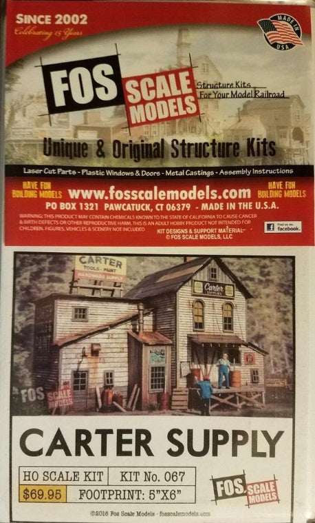 FOS Scale Limited 067 HO Carter Supply Structure Craftsman Kit – Trainz