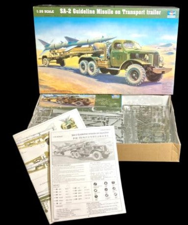 Trumpeter 00204 1:35 SA-2 Guideline Missile on Transport Trailer Kit ...