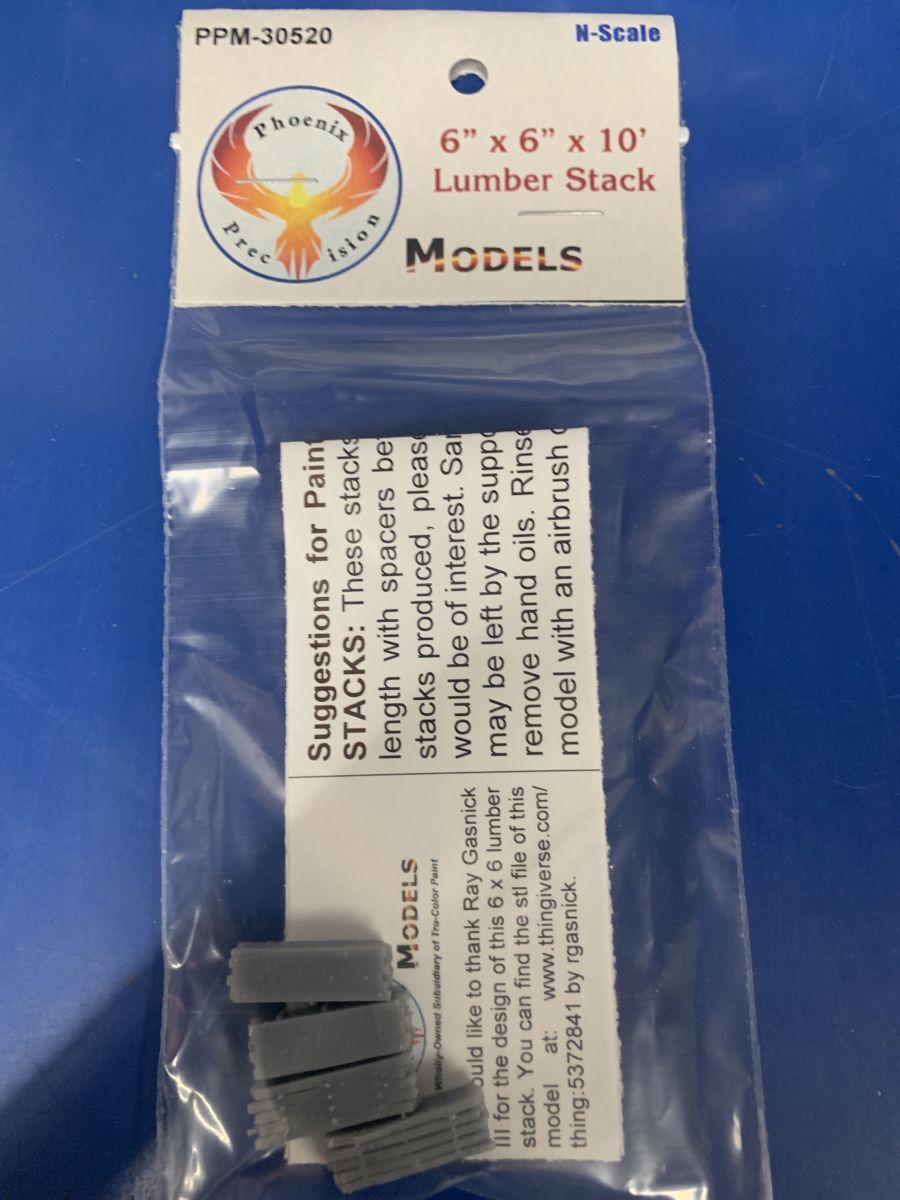 Phoenix Precision Models 30520 N Lumber Stacks 3D Printed Resin Kit (P ...