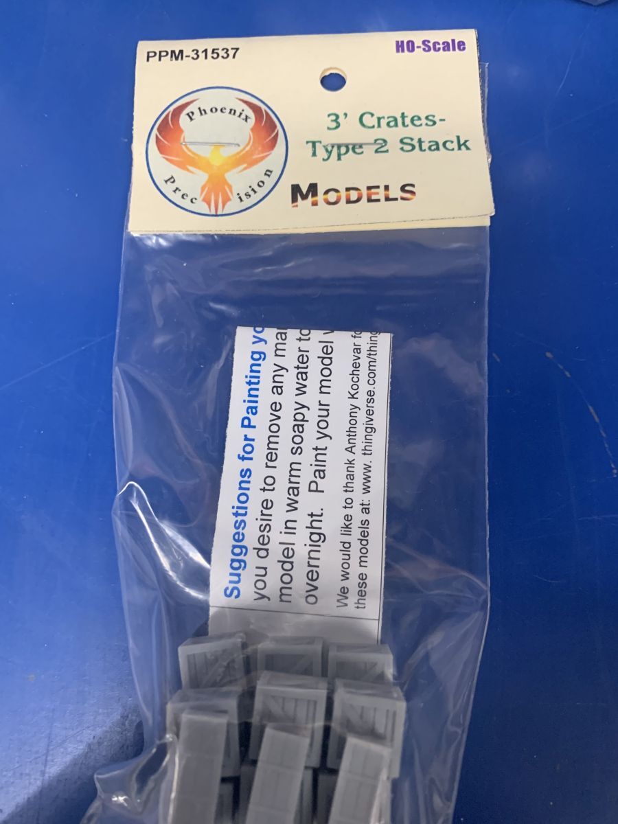 Phoenix Precision Models 31537 HO 3' Stack of 5 Type 2 Crate Stacks (P – Trainz