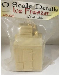 Model Tech Studios OD-2026 O Scale Details Walk-In Style Ice Freezer – Trainz