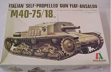 Italeri 214 1:35 Italian Self-Propelled Gun Fiat-Ansaldo M40-75/18 Kit ...