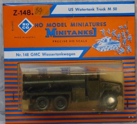 Roco Z-148 HO Model Miniatures Minitanks GMC Watertank Truck M50 Wasse ...