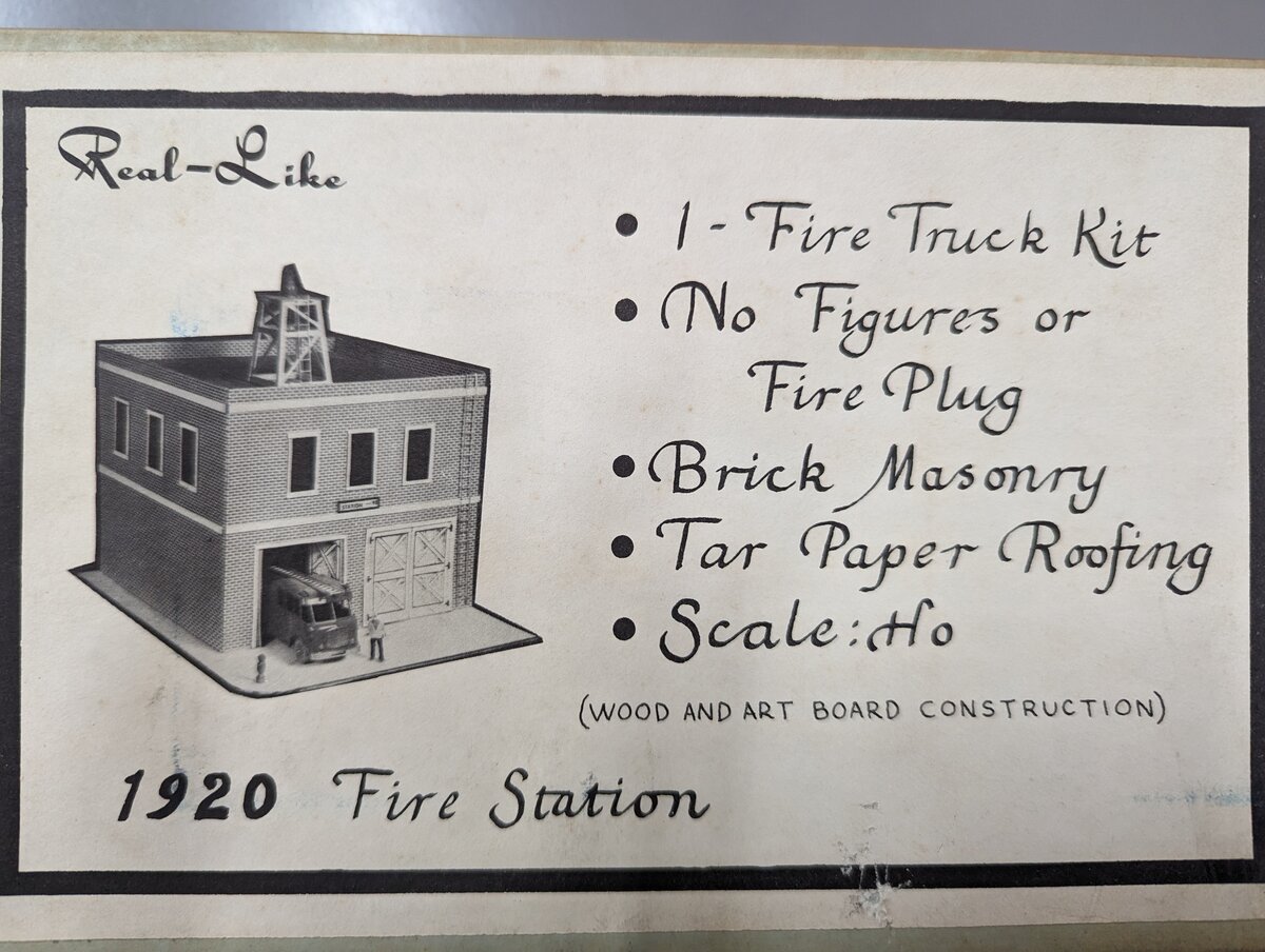 Real-Like 180 HO 1920's Fire Station Building Kit – Trainz