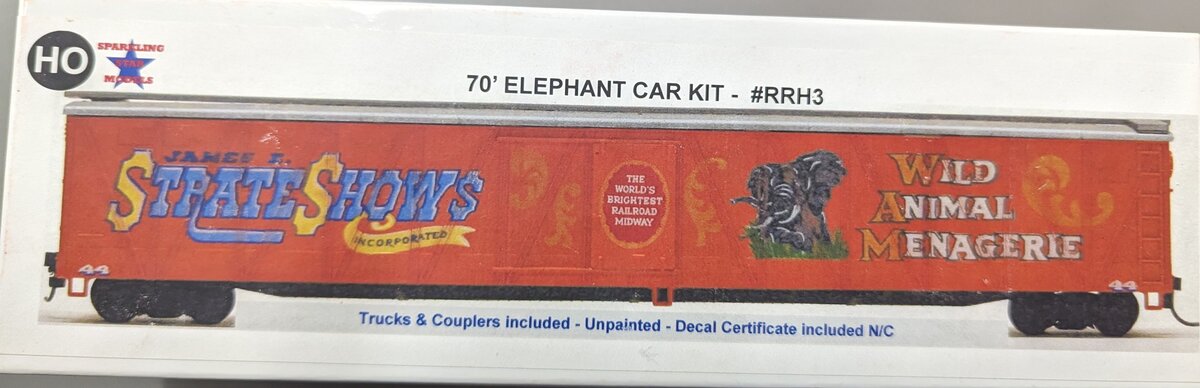 Sparkling Star Models RRH3 HO Scale Unpainted 70' Elephant Car Kit – Trainz