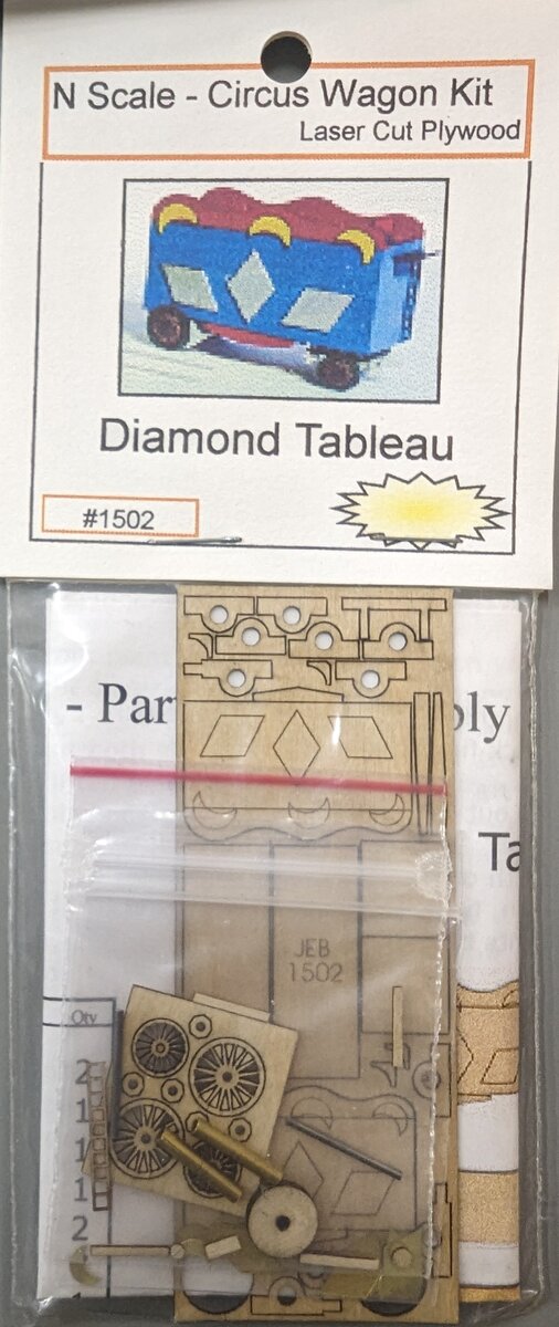 Dietrich Enterprises 1502 N Scale Diamond Tableau Circus Wagon Kit – Trainz