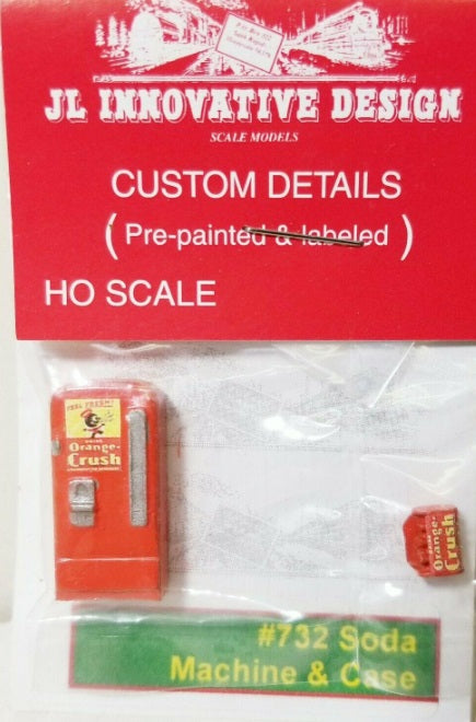 JL Innovative Design 732 HO Orange Crush Upright Soda Machine & Case B ...