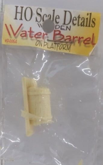 Model Tech Studios D-0064 HO Scale Resin Water Barrel On Platform – Trainz
