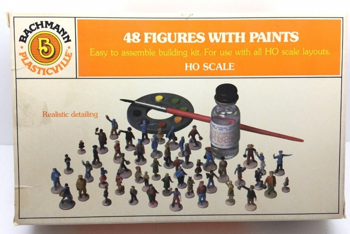 Bachmann 2712 HO Scale Figures With Paints (Box of 48) – Trainz