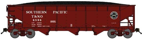 Bluford Shops 74150 N Southern Pacific 3-Bay Offset Side Hopper T&NO ...