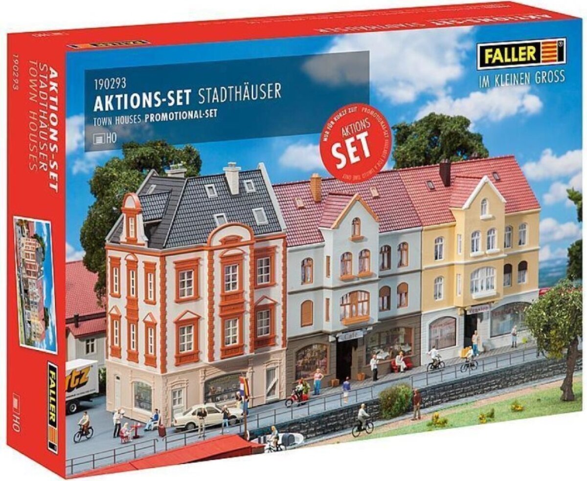 Faller 190293 HO Scale Special Three Large Townhouses Building Kit – Trainz