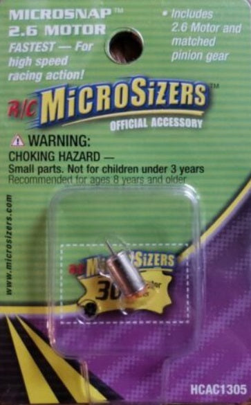 Microsizers HCAC1305 Microsnap 2.6 Motor & Matched Pinion Gear – Trainz
