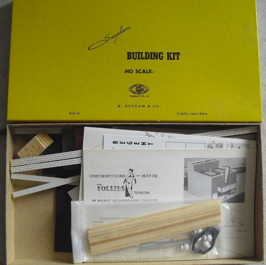 Suydam 72 HO Scale Follies Theatre Or Regent Neighborhood Theatre Kit ...