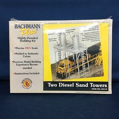Bachmann 35114 HO Two Diesel Sand Towers Building Kit – Trainz