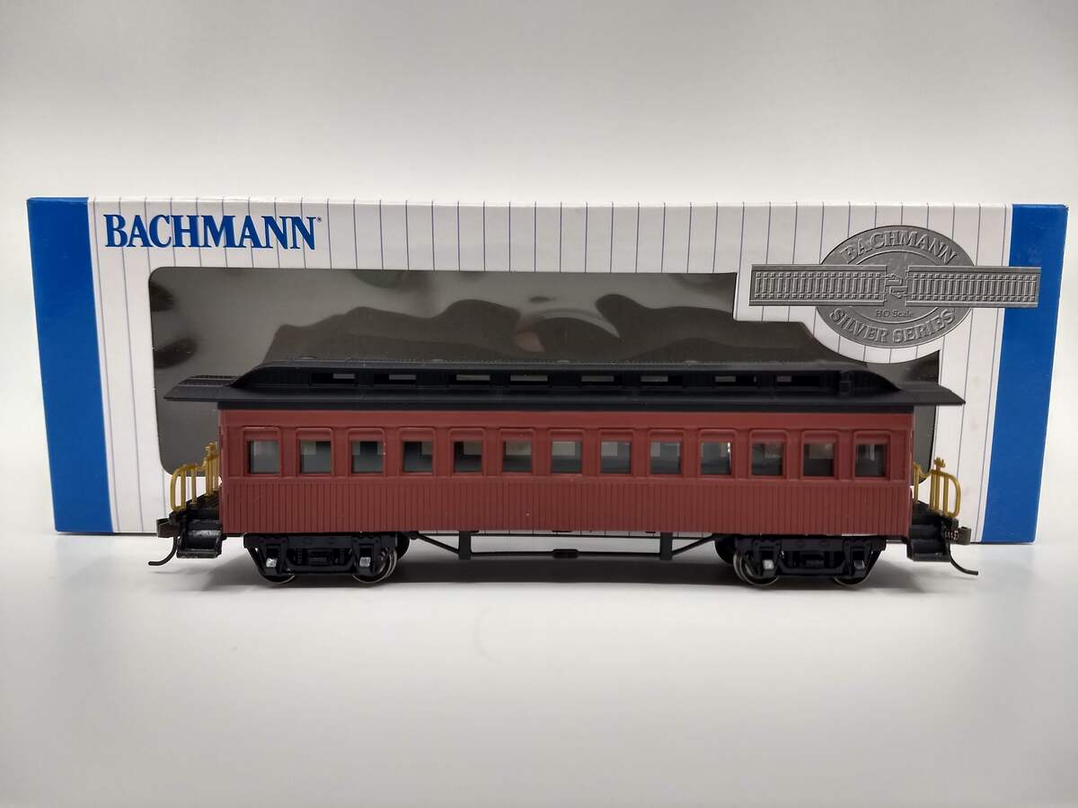 Bachmann 13402 HO Unlettered 1860-80 Era Red Passenger Coach Car – Trainz