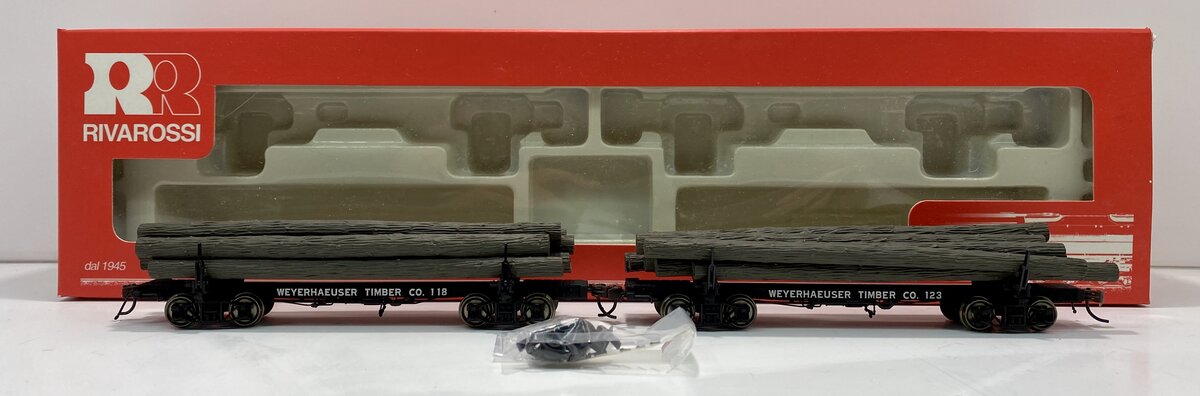 Rivarossi R2319 HO Scale Weyerhaeuser Timber Co Log Car Set – Trainz