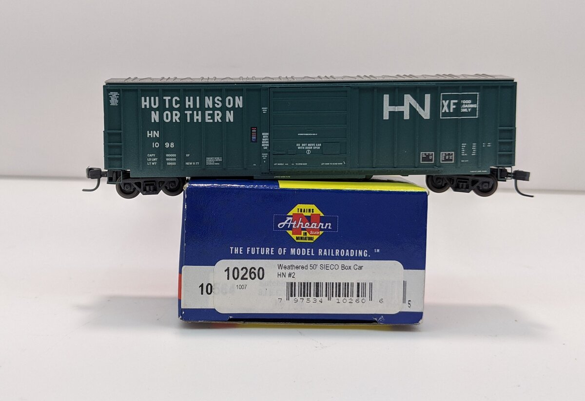 Athearn 10260 N Hutchinson and Northern 50' SIECO Box/Weathered #1098 ...