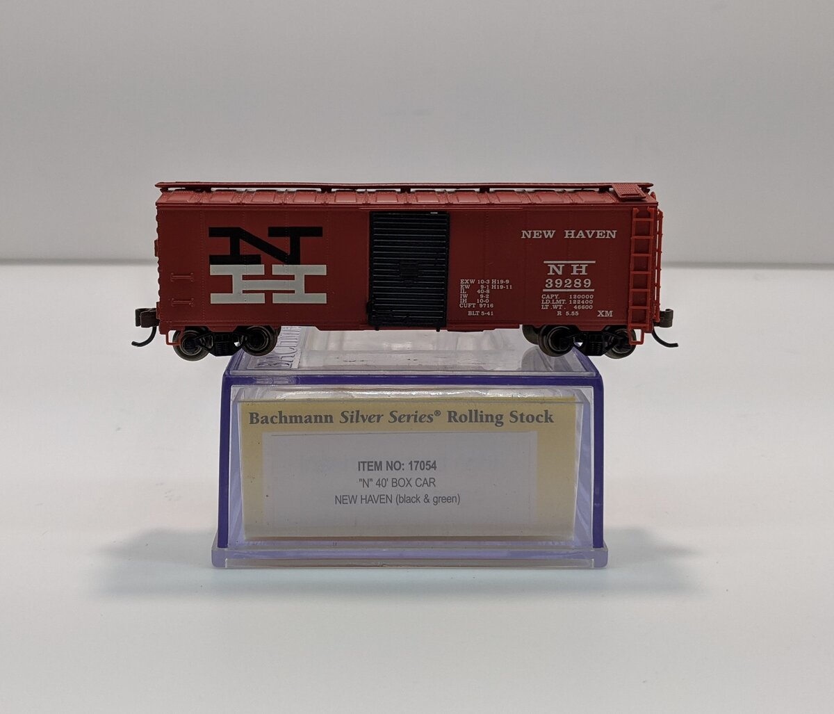 Bachmann 17054 N New Haven AAR 40' Steel Box (Black/Orange) #39289 – Trainz