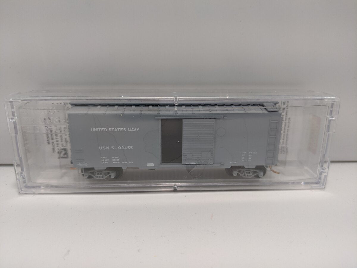 Micro-Trains 02000467 N US Navy 40' Standard Single Door Boxcar #51-02 ...