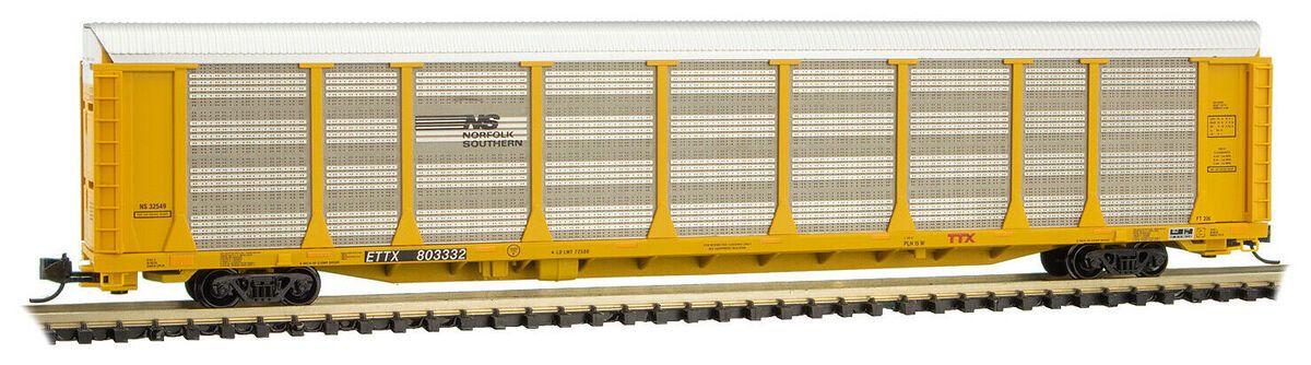 Micro-Trains 11100360 N NS 89' Tri-Level Enclosed Autorack #803332 – Trainz