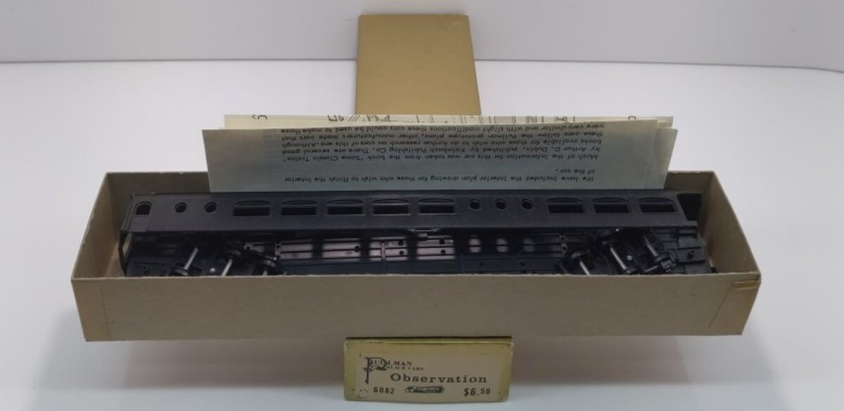 Roundhouse 6082 HO Pullman Palace Cars Observation Car Kit – Trainz