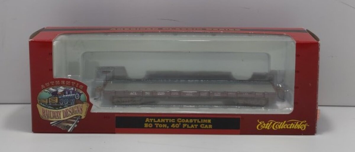 Ertl 4979 HO Scale Atlantic Coastline 50 Ton 40' Flat Car #76229 – Trainz