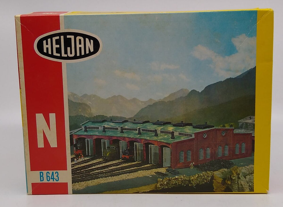 Heljan B643 N Scale Roundhouse With Six Stalls Building Kit – Trainz