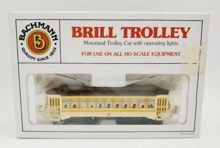 Bachmann 61048 HO Yellow Brill Trolley #36 – Trainz