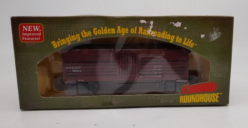 Roundhouse 84201 HO Scale Santa Fe ATSF 36' Stock Car #52604 – Trainz