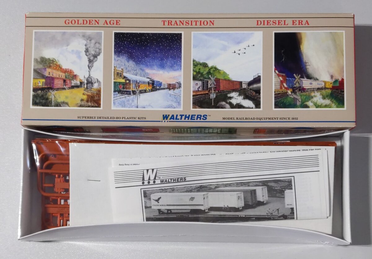 Walthers 932-4956 HO Santa Fe 89' F89F TOFC Flat Car Kit #296005 – Trainz
