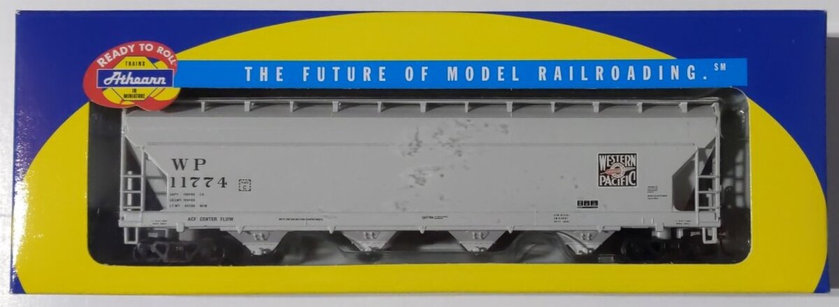 Athearn 7205 HO Scale Western Pacific ACF Centerflow Hopper #11774 – Trainz