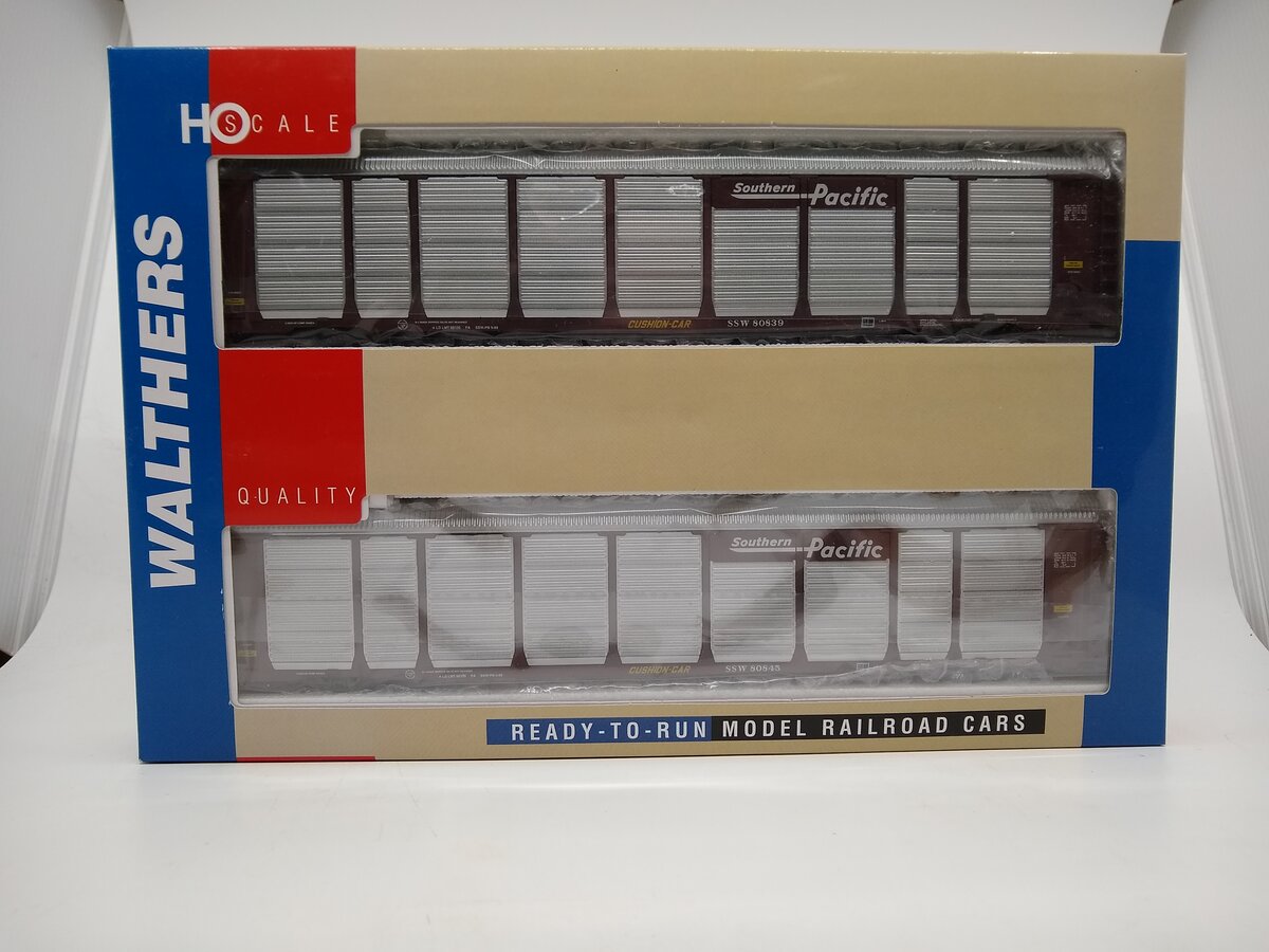 Walthers 932-24862 HO SP Thrall 89' Tri-Level Auto Carriers (Set of 2) – Trainz