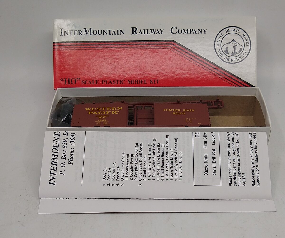 InterMountain WP-05 HO Scale Western Pacific Box Car Kit # 1965 – Trainz