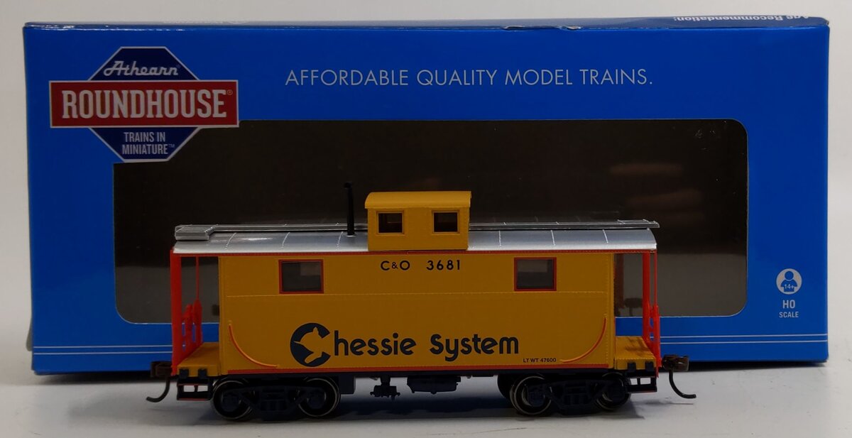 Roundhouse 74276 HO Scale Chessie System 2-Window Caboose #3681 – Trainz