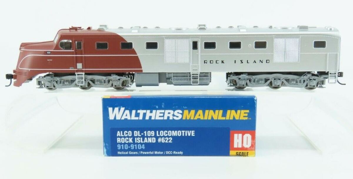 Walthers 910-9104 HO Rock Island Alco DL109 Diesel Locomotive #622 – Trainz