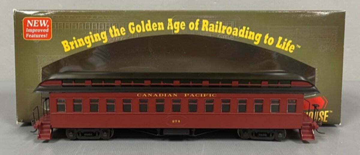 Roundhouse 84808 HO Scale Canadian Pacific Overland Coach Car #274 – Trainz