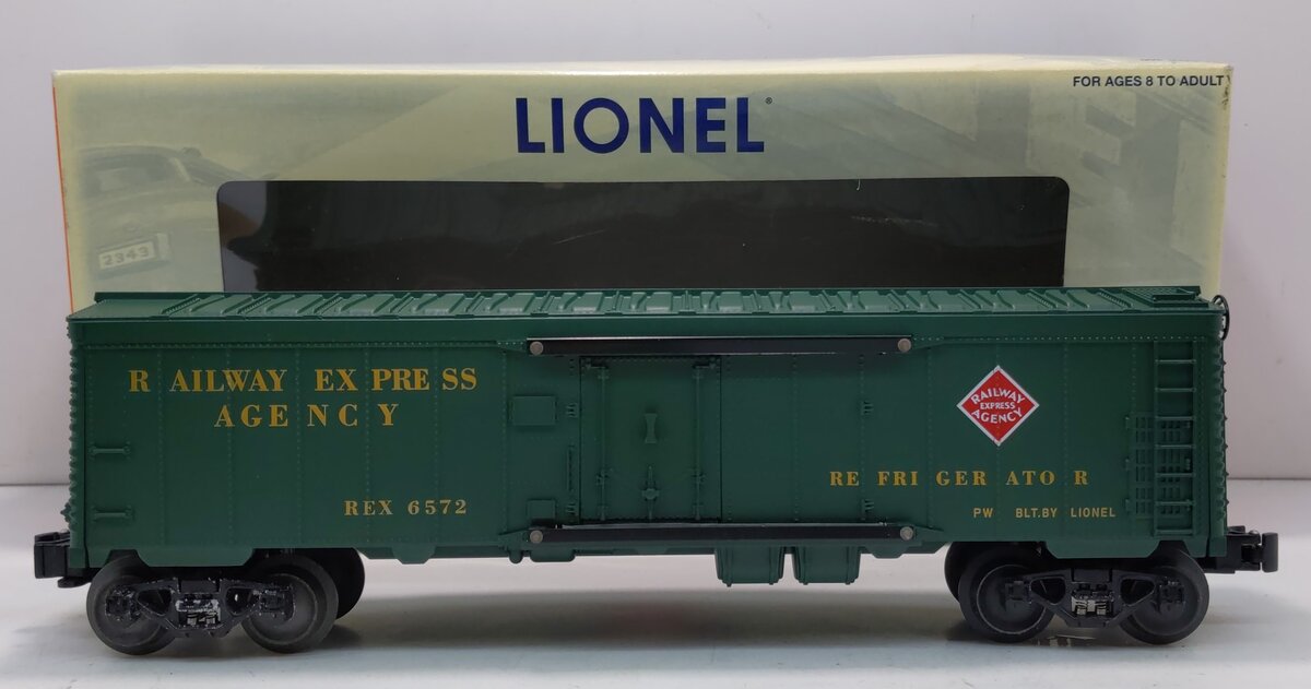 Lionel 6-19567 O Gauge PWC Railway Express Agency Reefer Car #6572 – Trainz