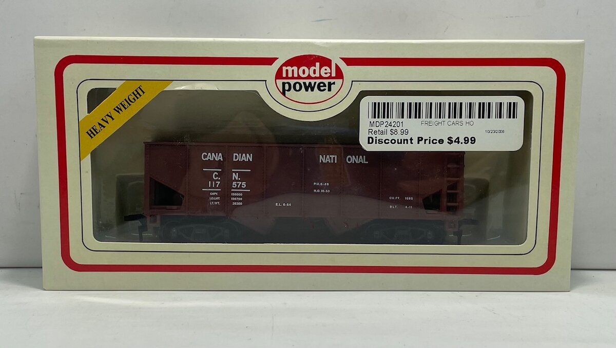 Model Power 8065 HO Scale CN 36' 2 Bay Hopper #117575 – Trainz